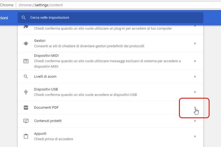 Aprire file PDF in Chrome, come decidere se vederli o scaricarli